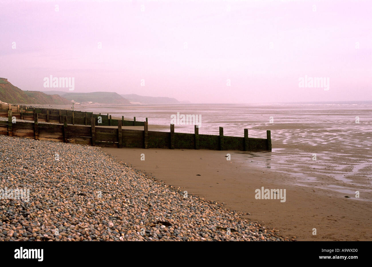Beach and breakwater at St Bee s Cumbria England Stock Photo - Alamy