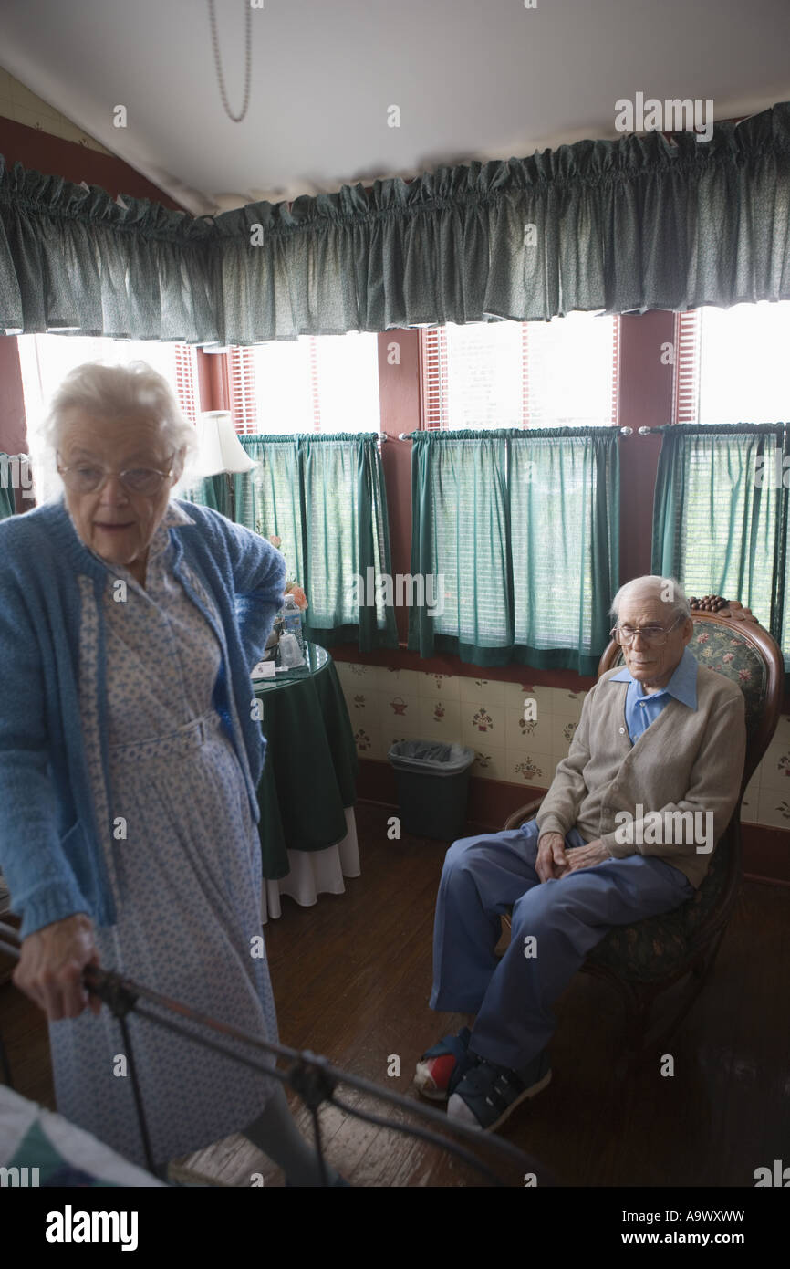 Elder couple in bed hi-res stock photography and images - Alamy
