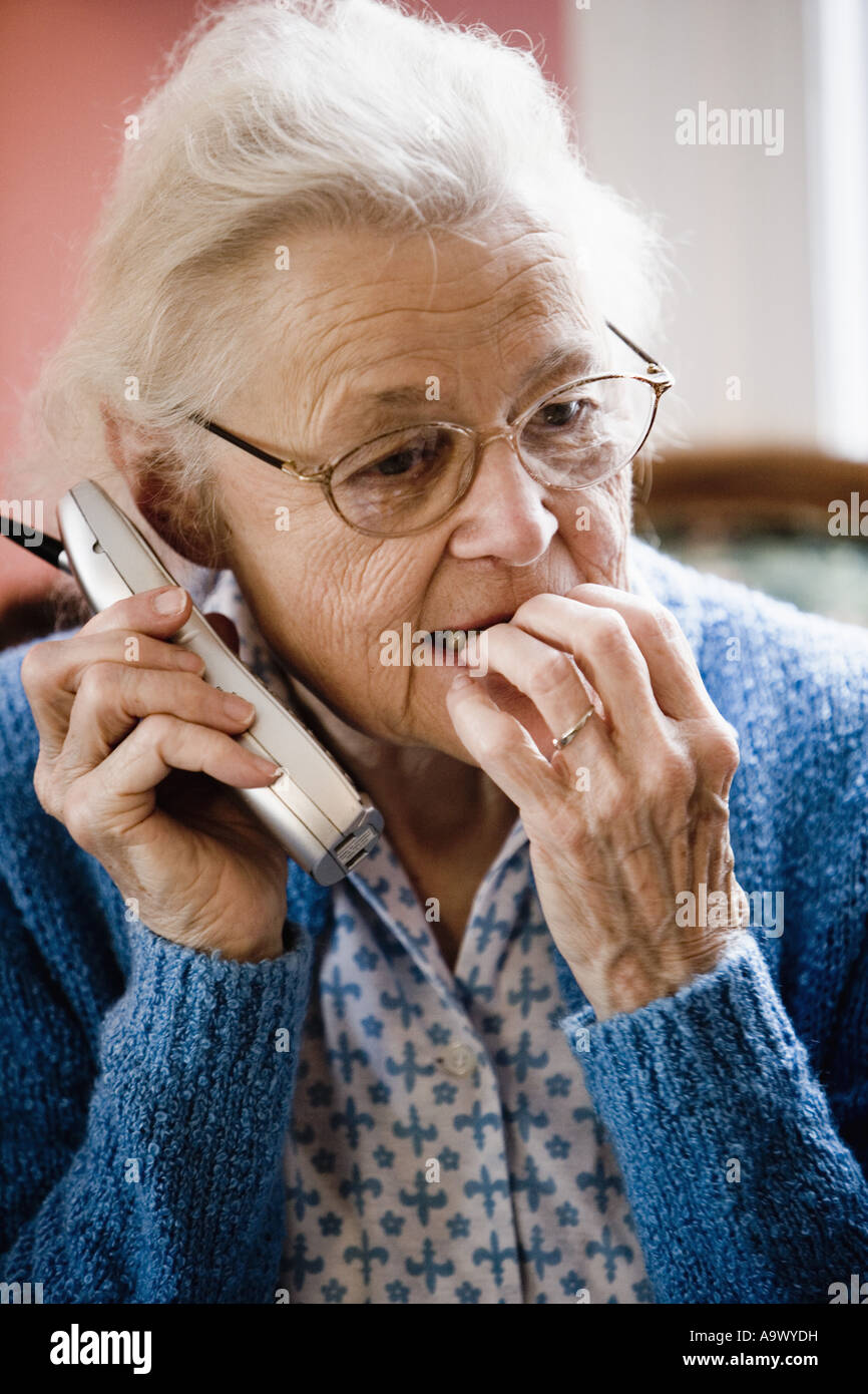 Scared old woman hi-res stock photography and images - Alamy