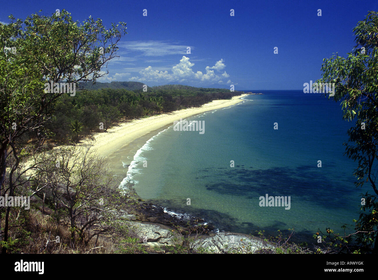 SCENIC TURTLE CREEK BEACH NORTH QUEENSLAND COASTLINE AUSTRALIA Stock ...