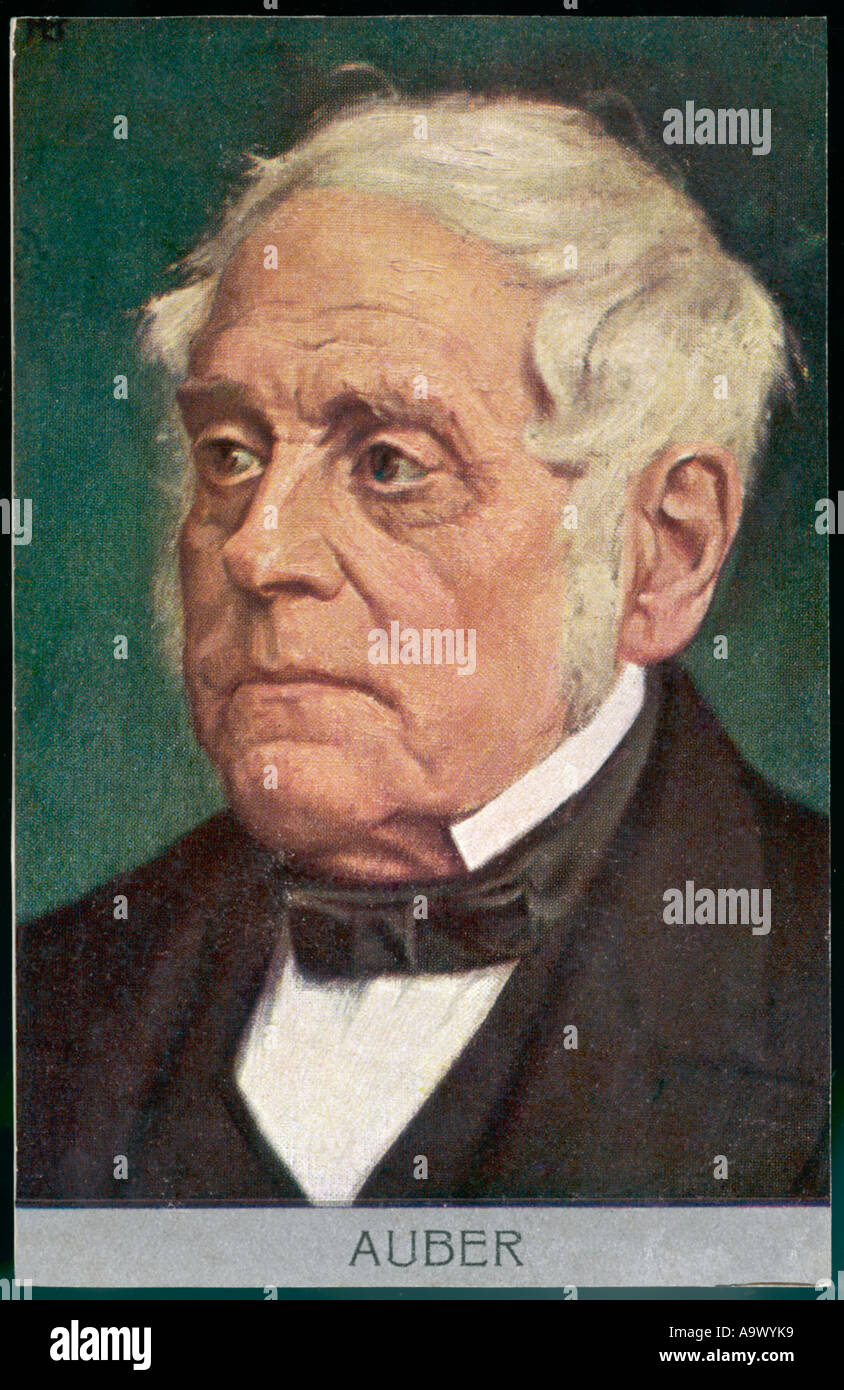 Daniel Auber Postcard Stock Photo - Alamy