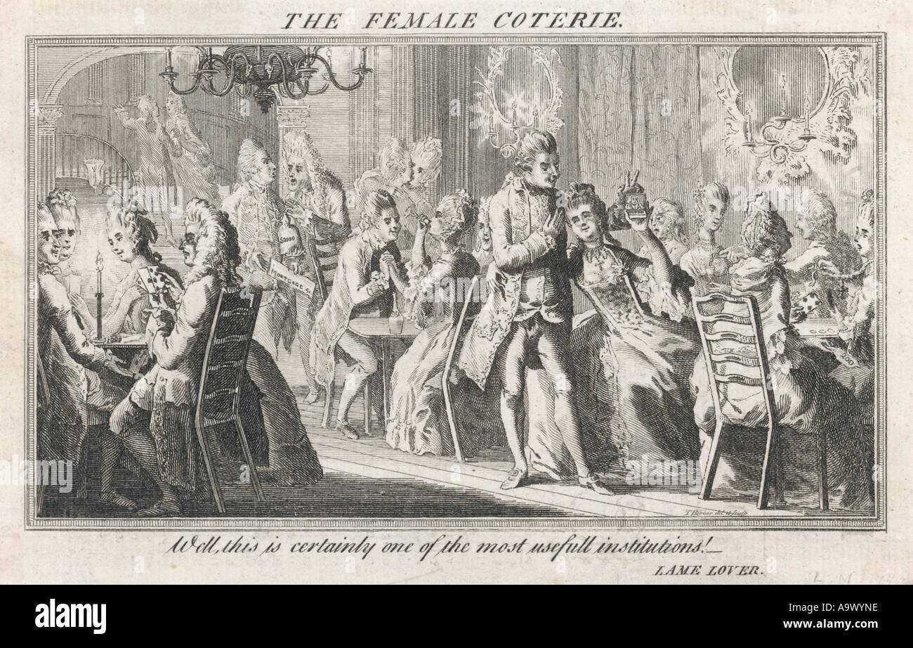 An Evening Party 1770 Stock Photo - Alamy