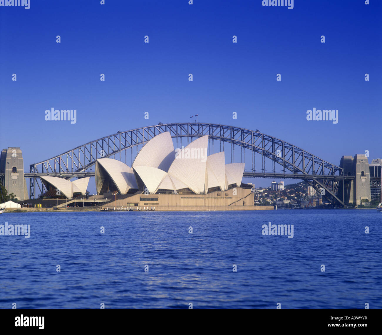 OPERA HOUSE (©JORN UTZON 1963) SYDNEY HARBOUR SKYLINE NEW SOUTH WALES ...