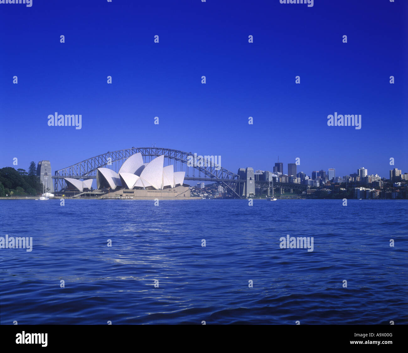 OPERA HOUSE (©JORN UTZON 1963) SYDNEY HARBOUR SKYLINE NEW SOUTH WALES ...