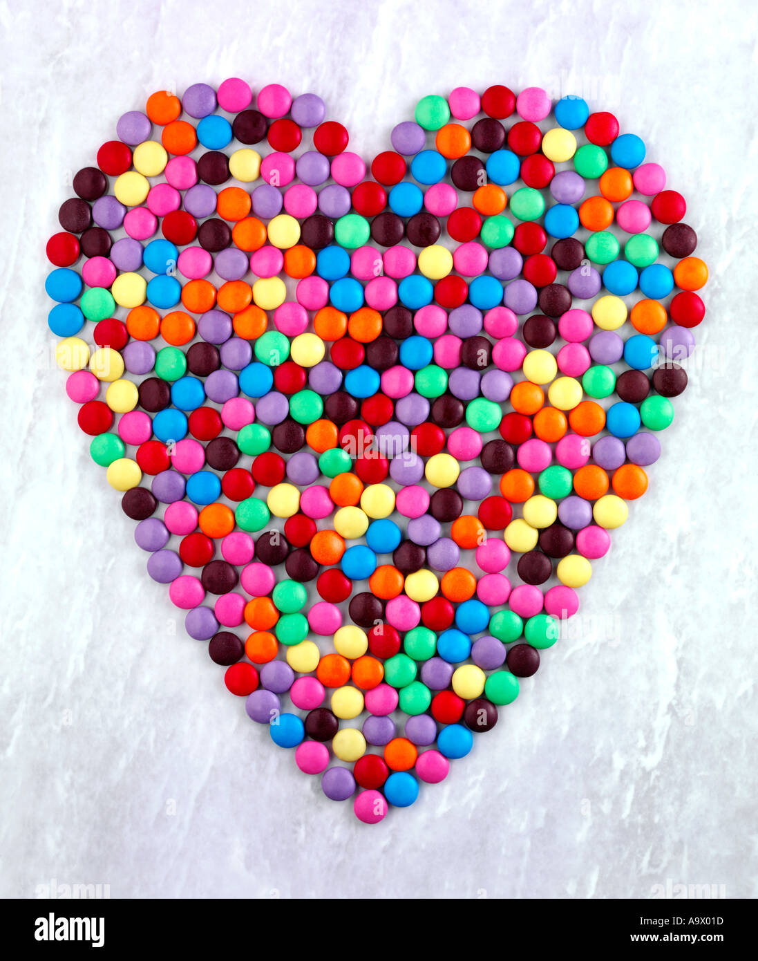Smarties chocolate heart hi-res stock photography and images - Alamy