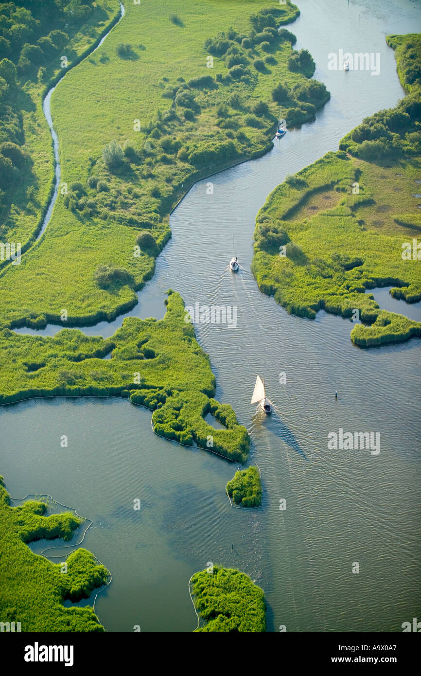 Norfolk broads aerial hi-res stock photography and images - Alamy