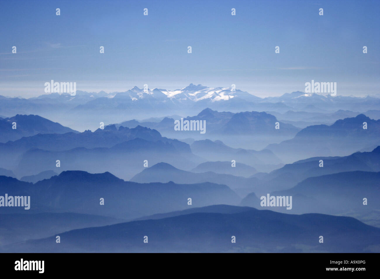 Aerial View of the Alps Stock Photo - Alamy