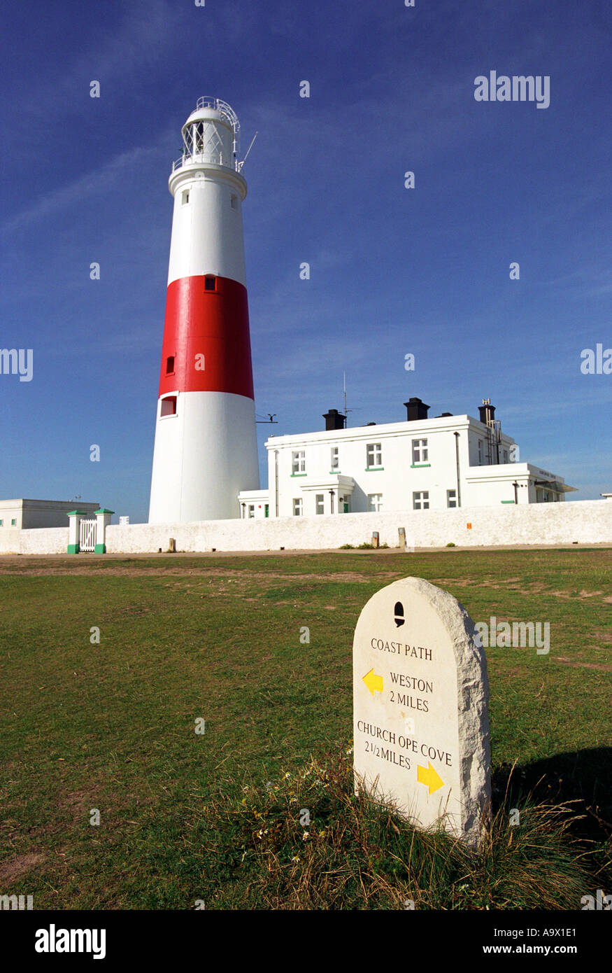 Portland Lighthouse at Portland in Dorset Britain UK Stock Photo - Alamy