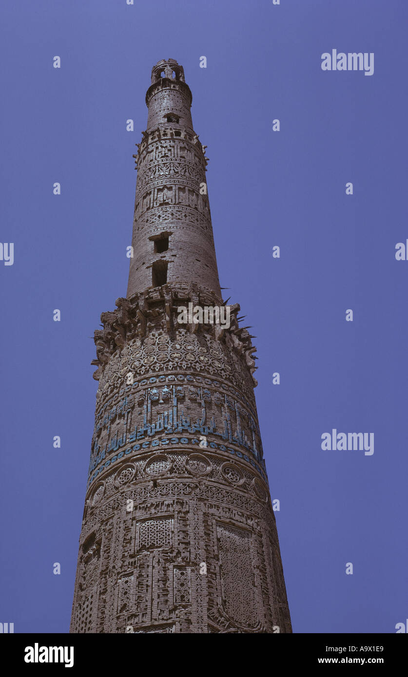 Minaret of Jam on river Hari Rud Ghor province Central Afghanistan ...