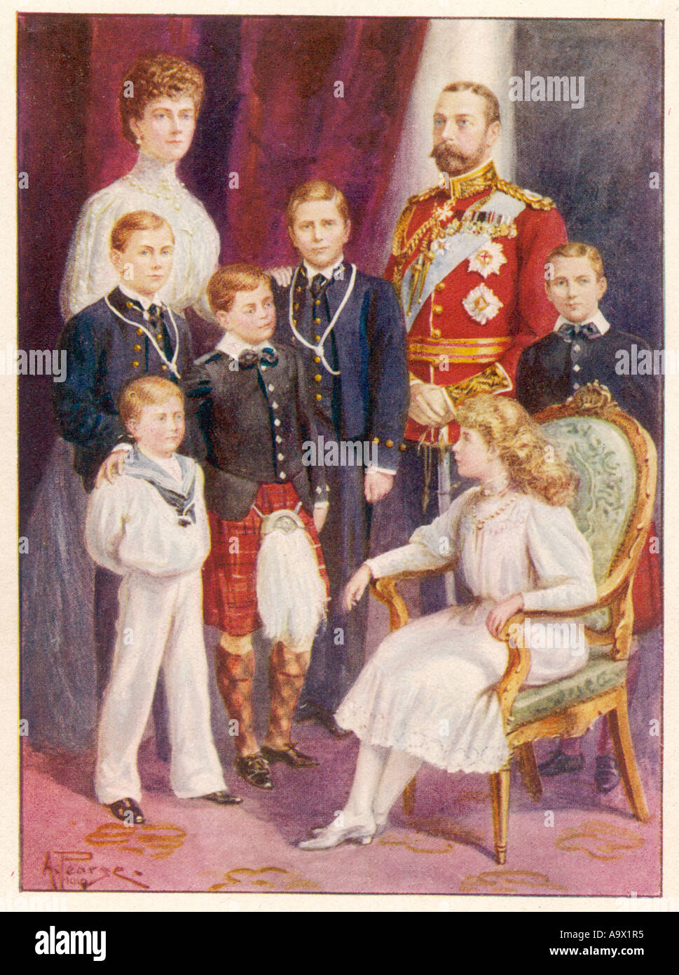 King george v queen mary children hi-res stock photography and images ...