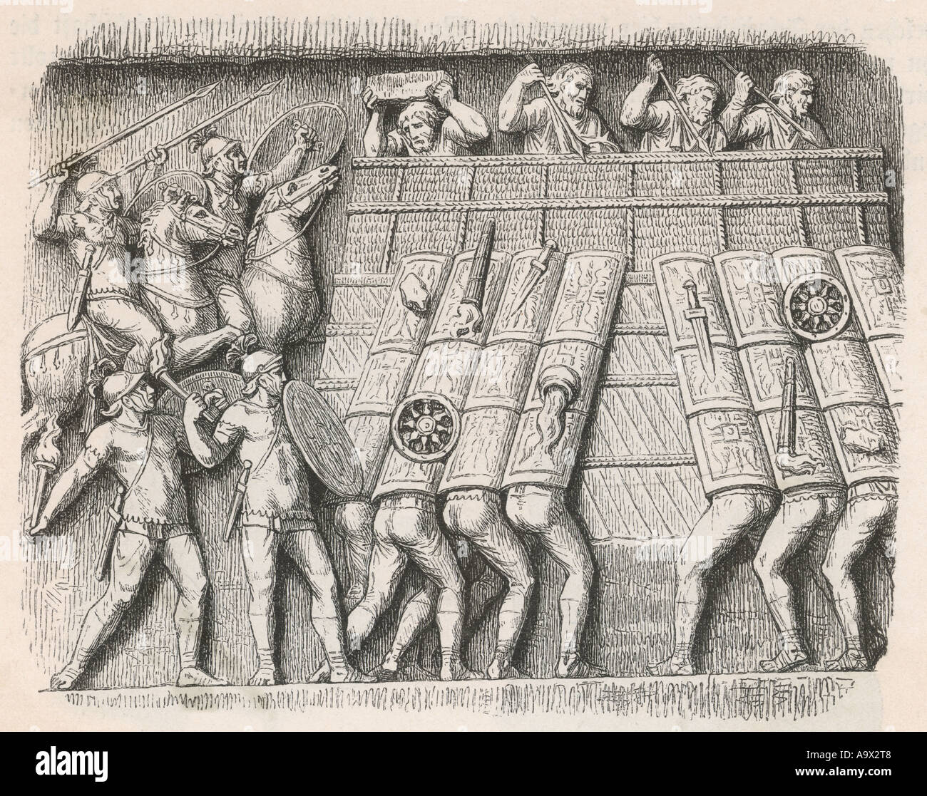 Romans Attack Fort 170 Stock Photo - Alamy