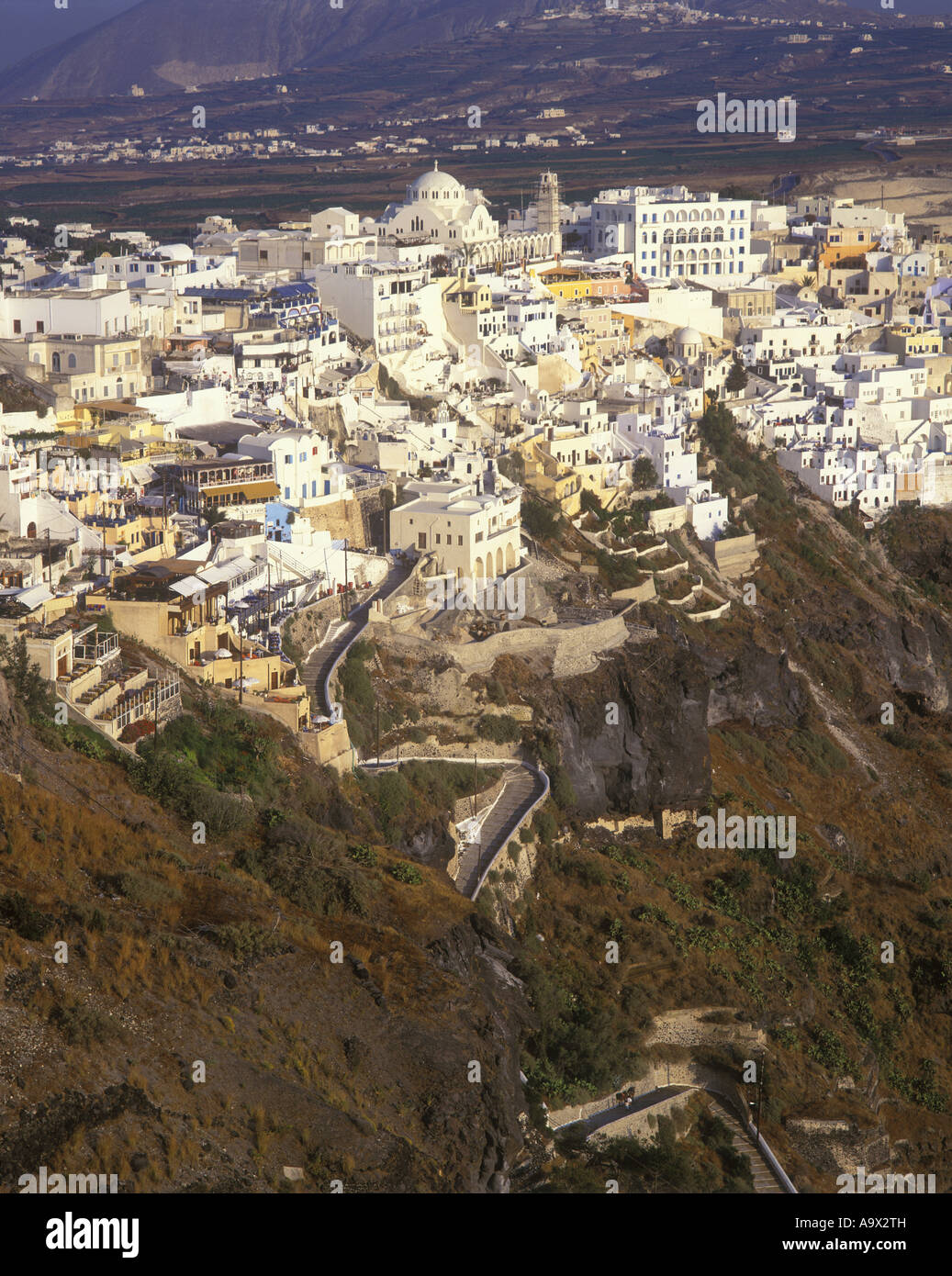 PHIRA SANTORINI ISLAND CYCLADES AEGEAN SEA GREECE Stock Photo - Alamy