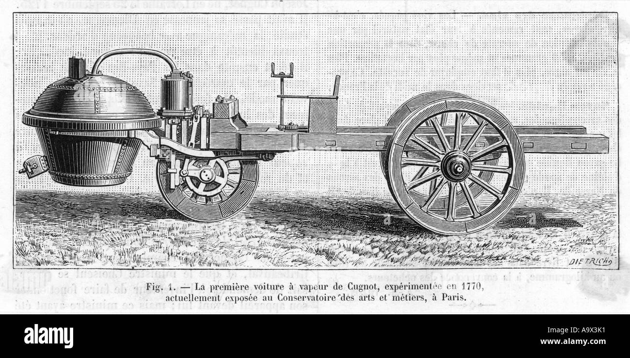 Cugnots Steam Carriage Stock Photo - Alamy