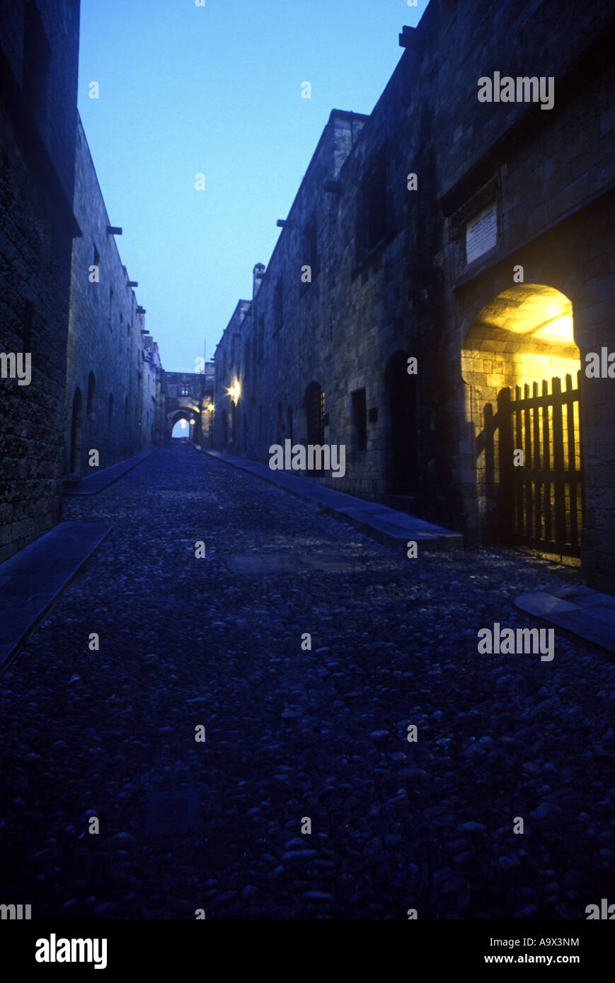 KNIGHTS ROAD KNIGHTS OF SAINT JOHN QUARTER OLD TOWN RHODES DODECANESE ...