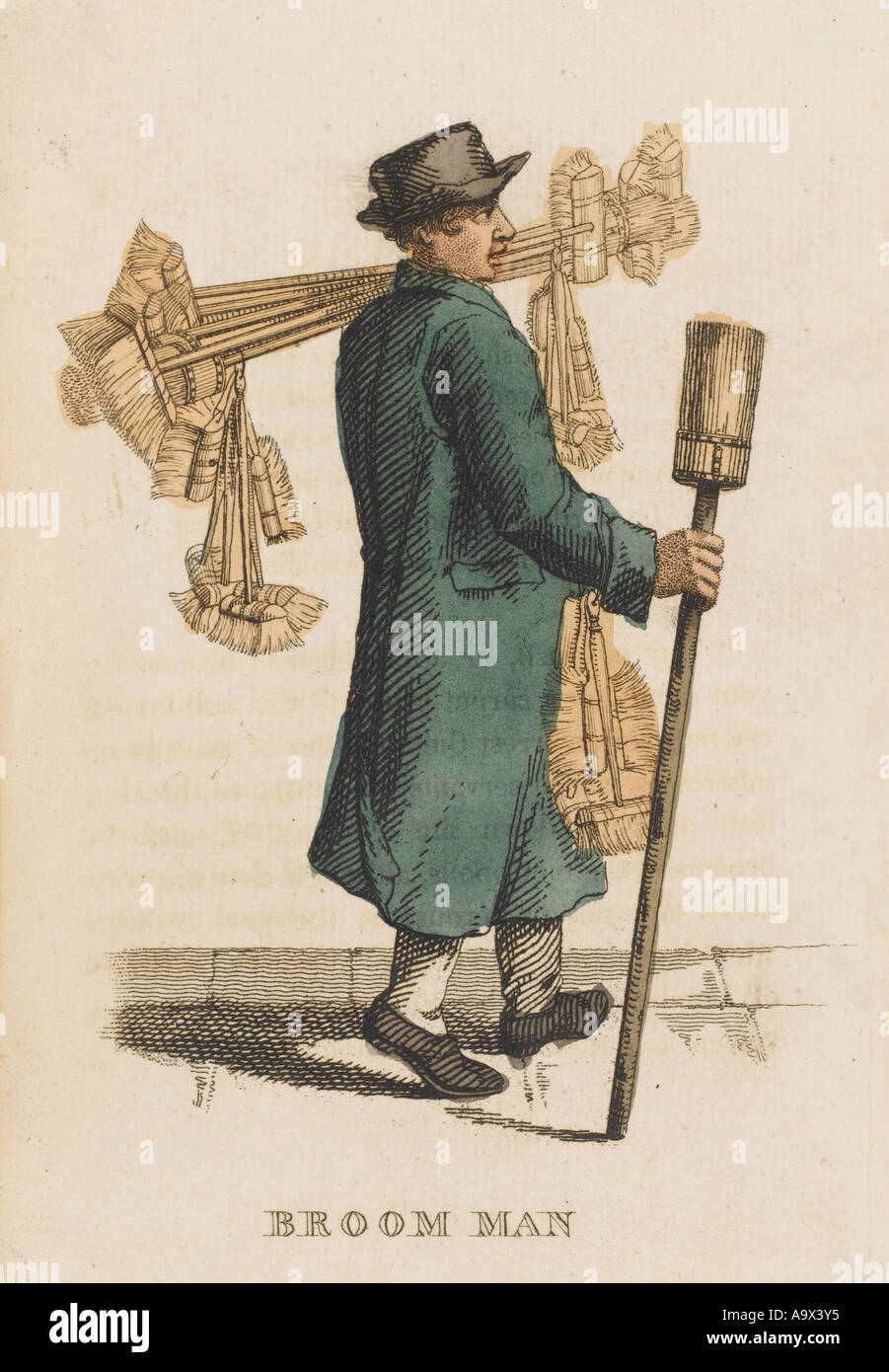 London Cries Broom Man Stock Photo - Alamy