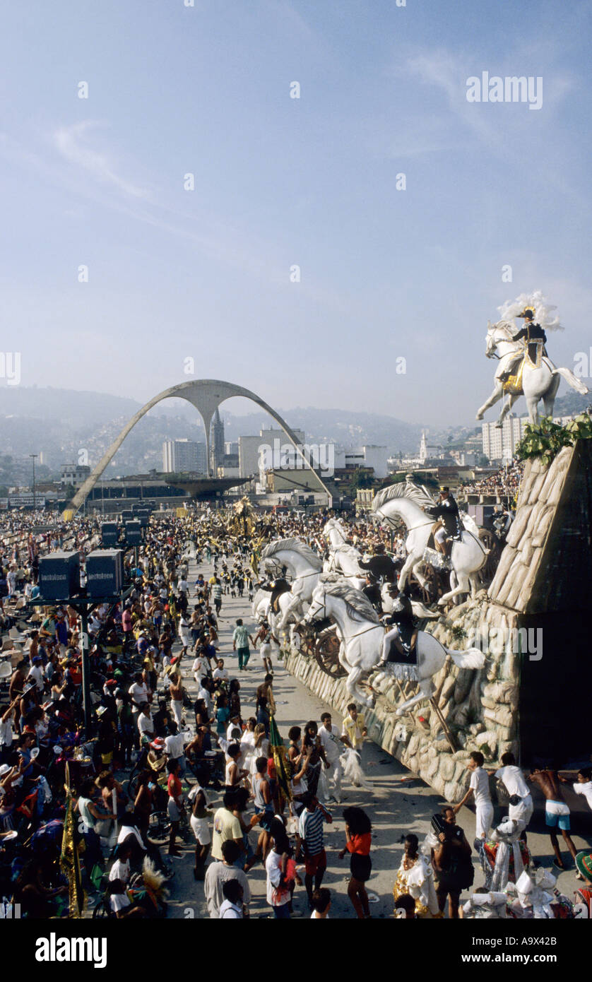 Rio de Janeiro, Brazil. Carnival samba school parade; The Sambadrome ...