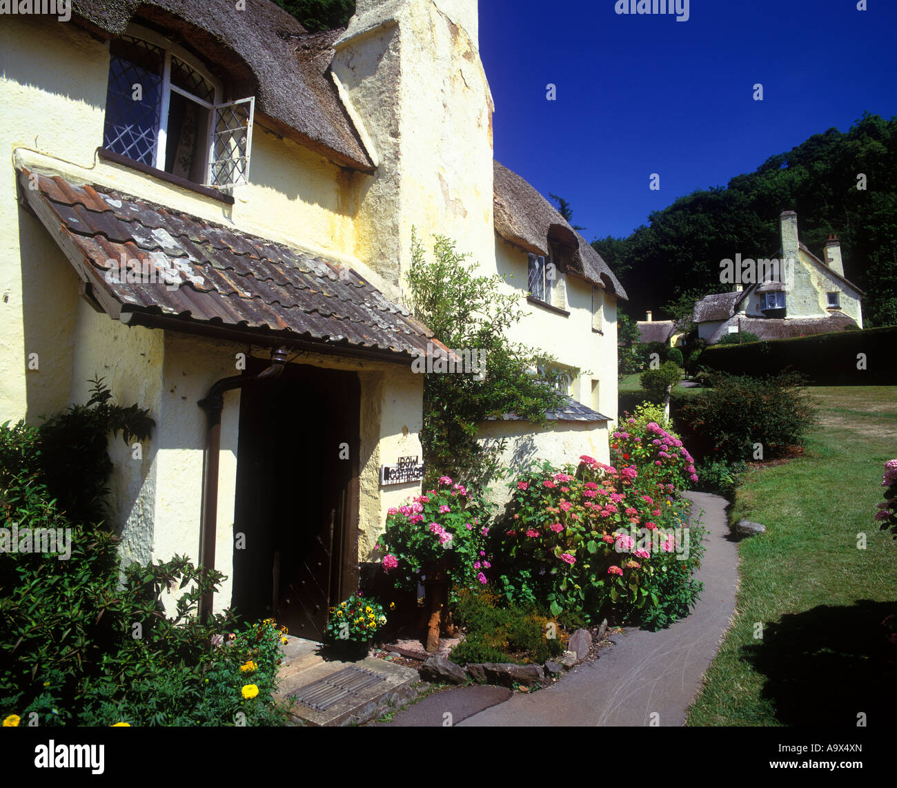 COTTAGE SELWORTHY GREEN VILLAGE EXMOOR SOMERSET ENGLAND UK Stock Photo ...
