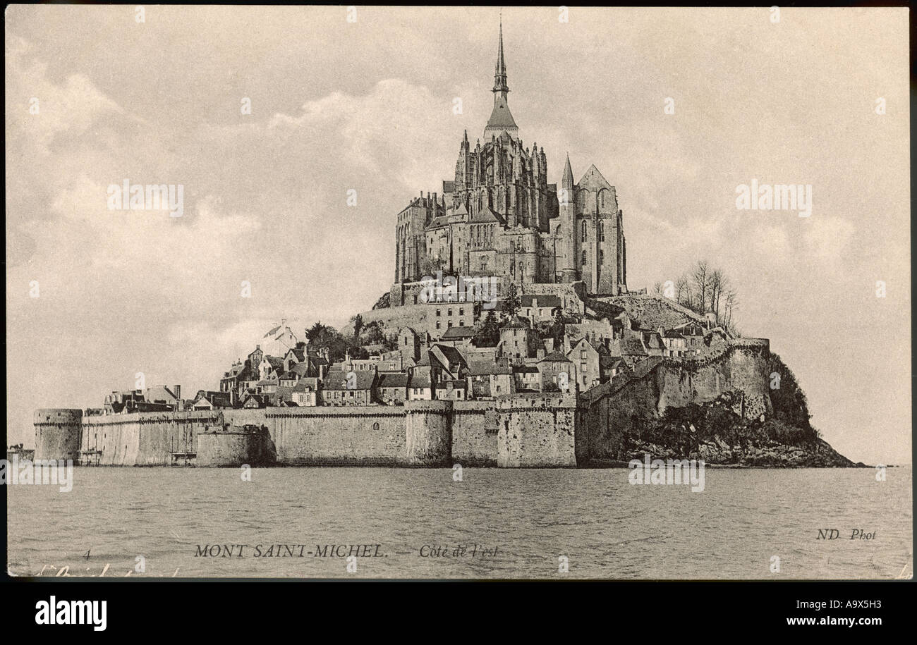 Mont St Michel Card 1 Stock Photo - Alamy
