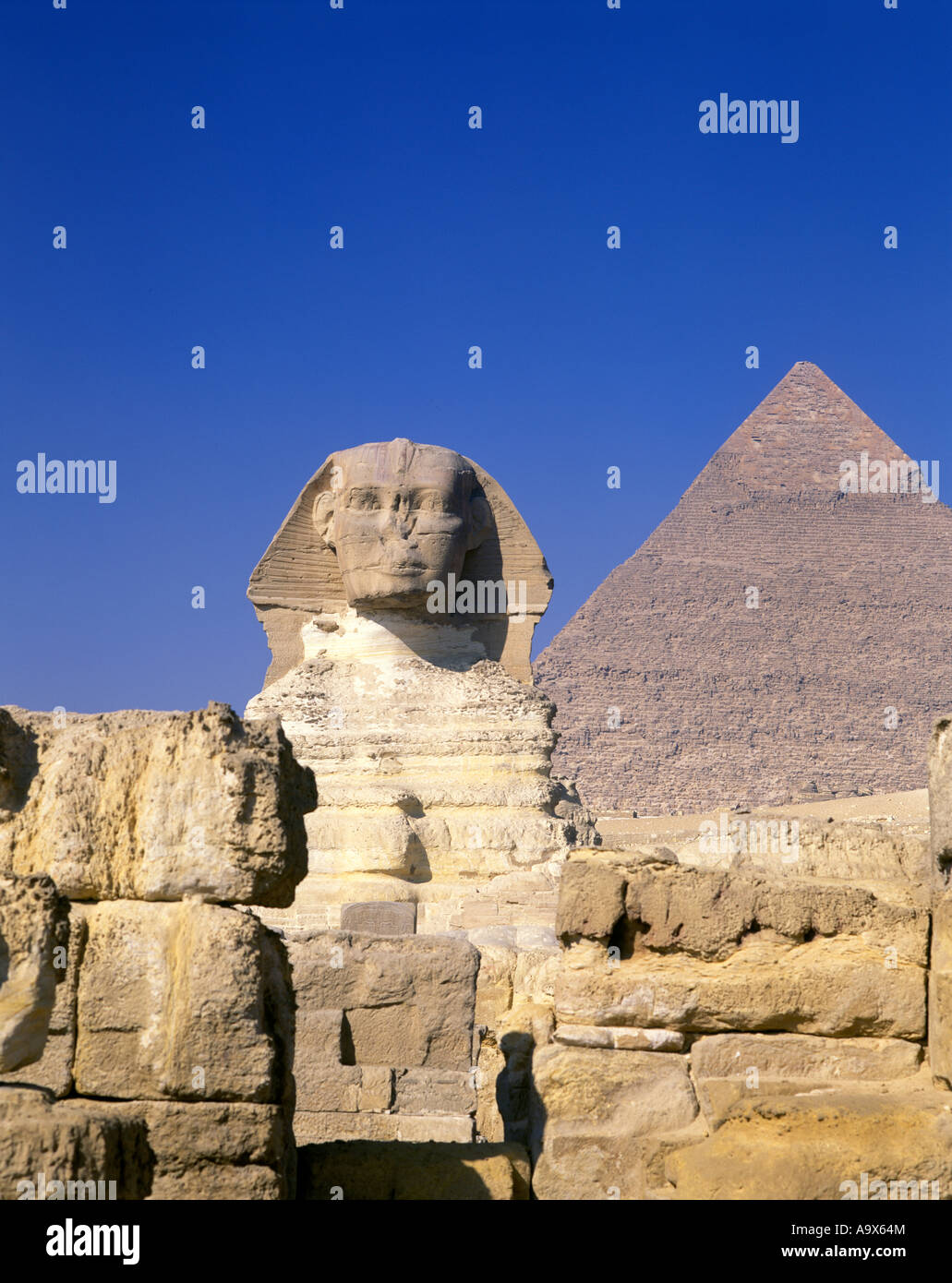 GREAT PYRAMID SPHINX RUINS GIZA EGYPT Stock Photo - Alamy