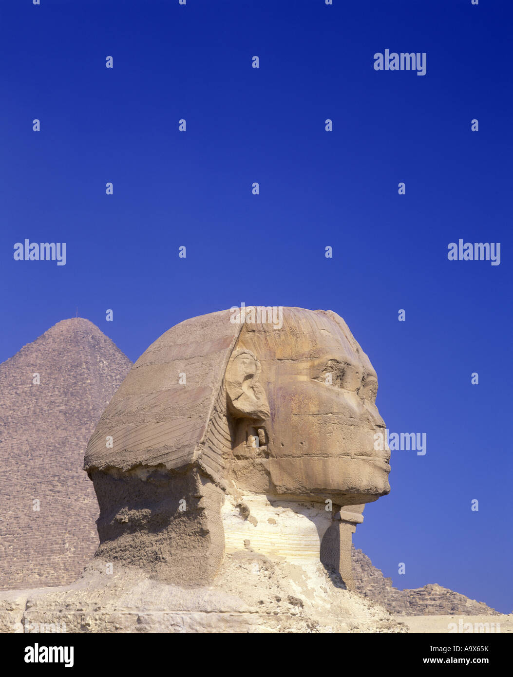FACE OF SPHINX PYRAMID GIZA RUINS EGYPT Stock Photo - Alamy