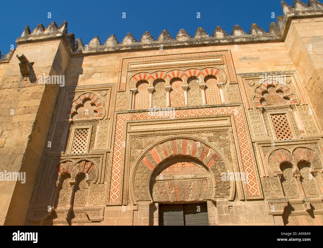 Cordoba, Spain. Detail of Moorish architecture on La Mezquita, The ...