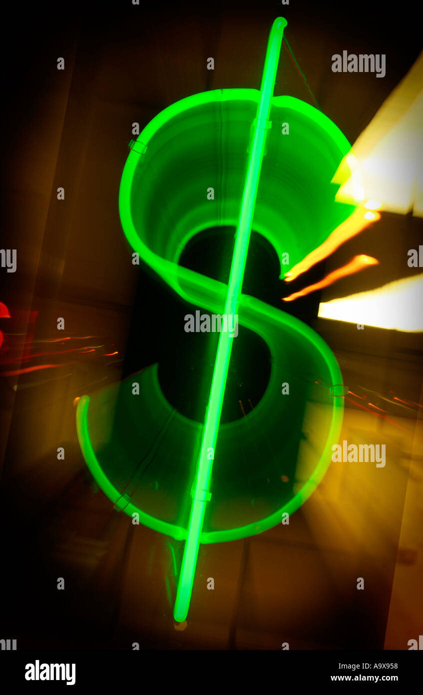 Dollar sign neon sign Stock Photo - Alamy