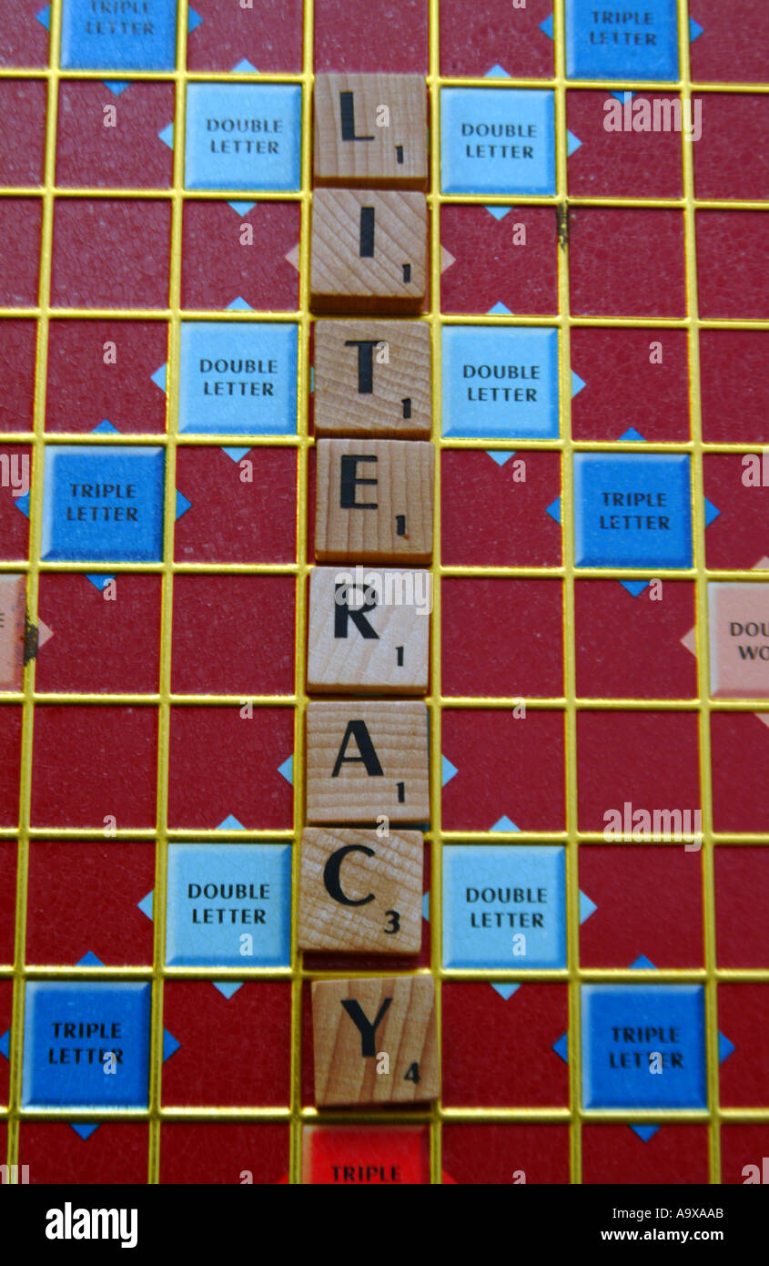 literal literacy words word scrabble Stock Photo - Alamy