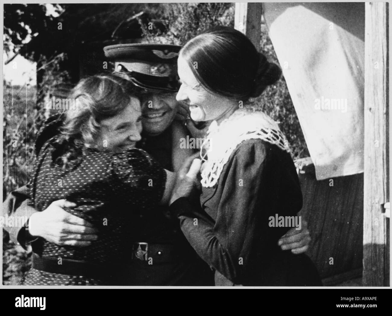 Soldier Liberates Vilge Stock Photo - Alamy