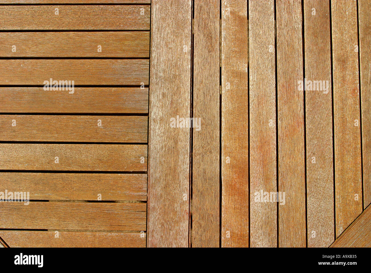 Geometric pattern of timber slats on table top Stock Photo - Alamy