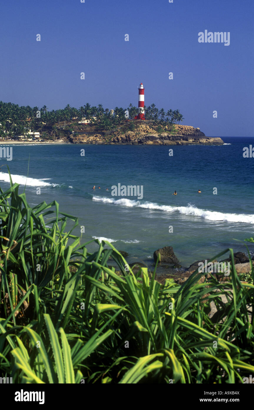 VIZHINJAM LIGHTHOUSE HARAWA BEACH KOVALAM TRIVANDRAM KERALA INDIA Stock ...
