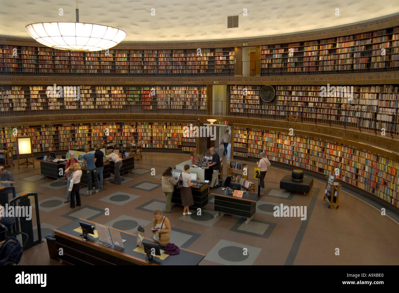 The public library Stadsbiblioteket at Odenplan in Stockholm Sweden is ...