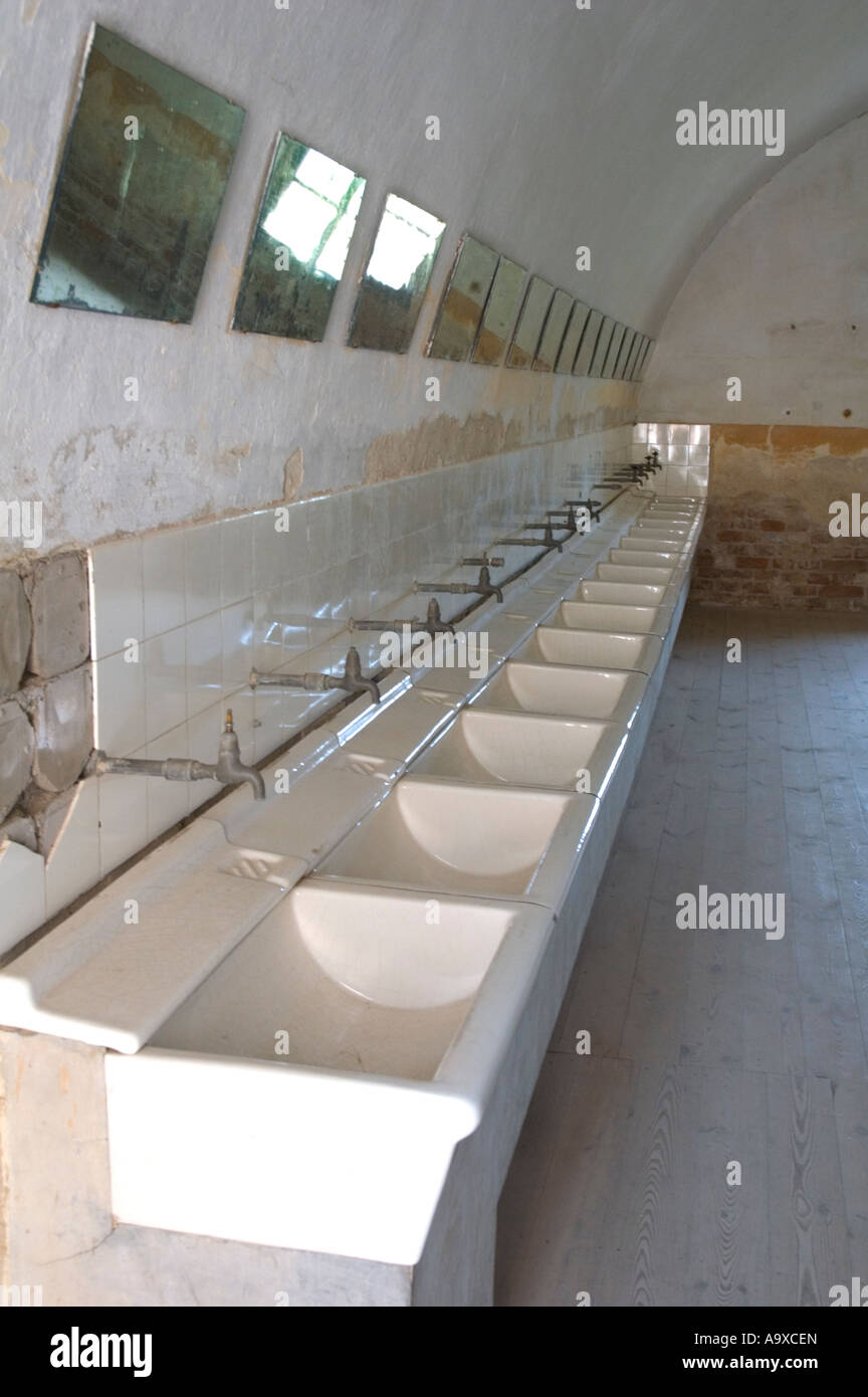 Sinks Terezin prison memorial Czech Republic Europe Stock Photo - Alamy