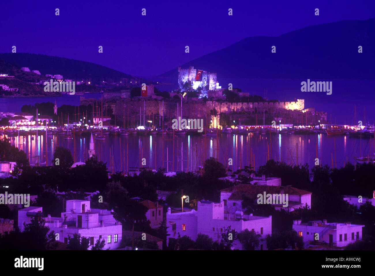 CASTLE OF SAINT PETER HARBOUR BODRUM AEGEAN COAST TURKEY Stock Photo ...