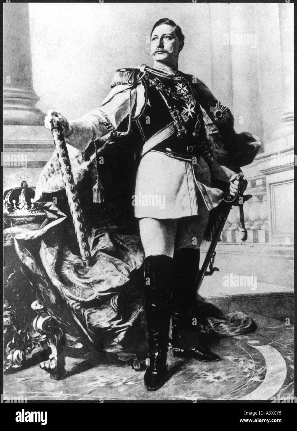 Wilhelm ii 1859 1941 emperor germany Black and White Stock Photos ...