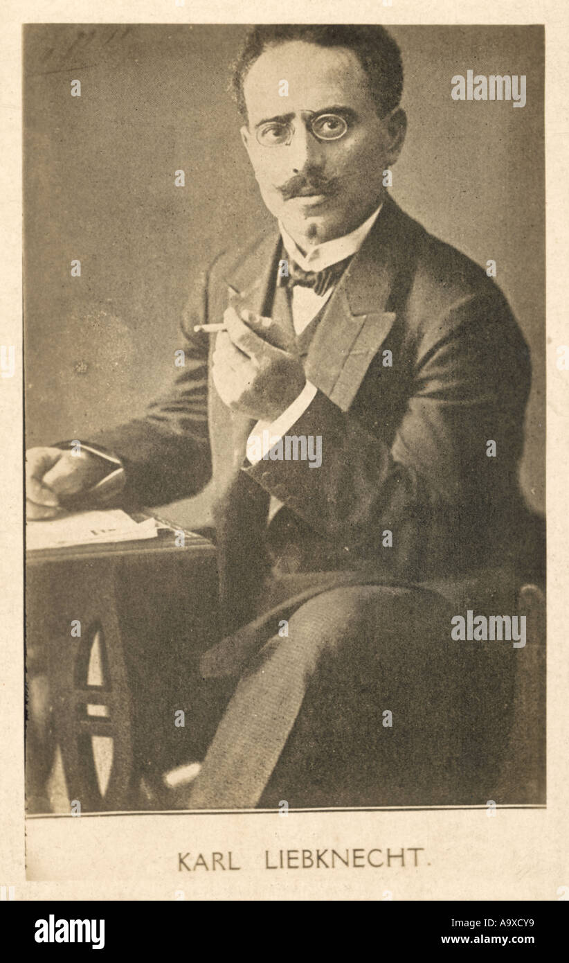 Karl Liebknecht Postcard Stock Photo - Alamy