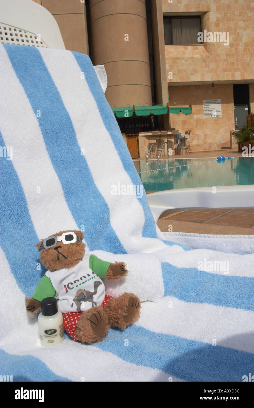 Beni a Teddy Bear relaxing at the Crown Plaza Petra Jordan Stock Photo ...