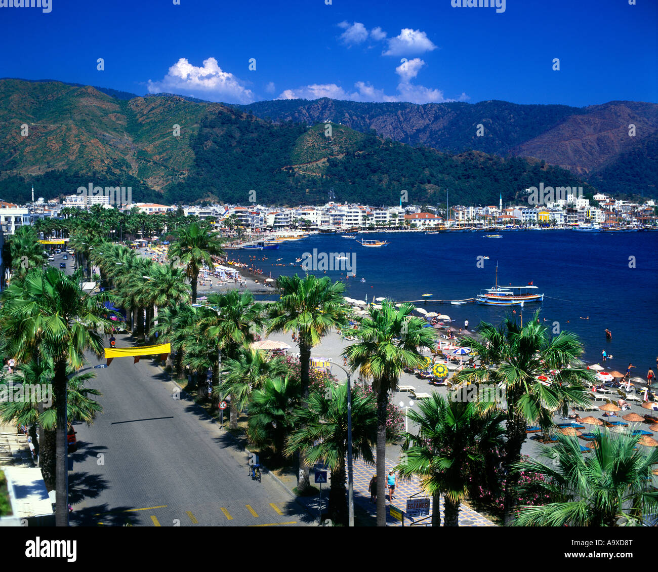 ATATURK PROMENADE BAY OF MARMARIS MARMARIS AEGEAN COASTLINE TURKEY ...