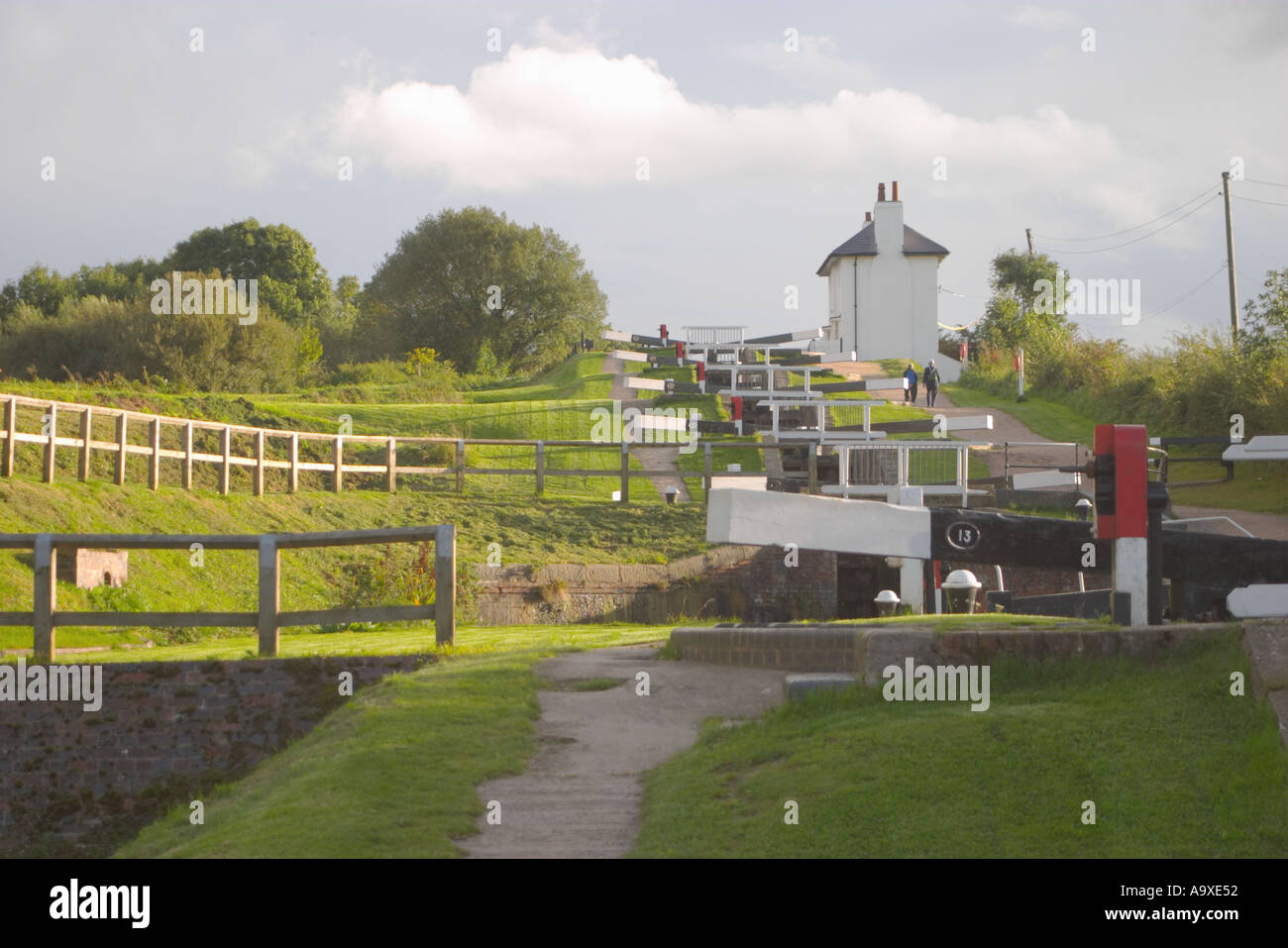 Foxton Locks on the Grand Union Canal England UK Stock Photo - Alamy