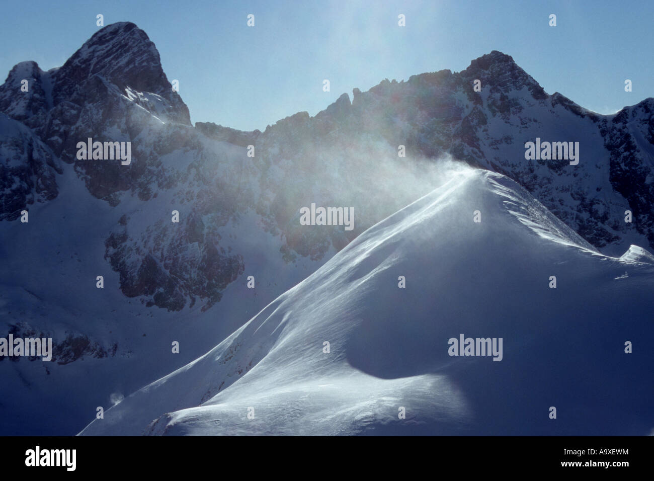 view on the Grossen Krottenkopf, Austria, Allgaeuer Alpen Stock Photo ...