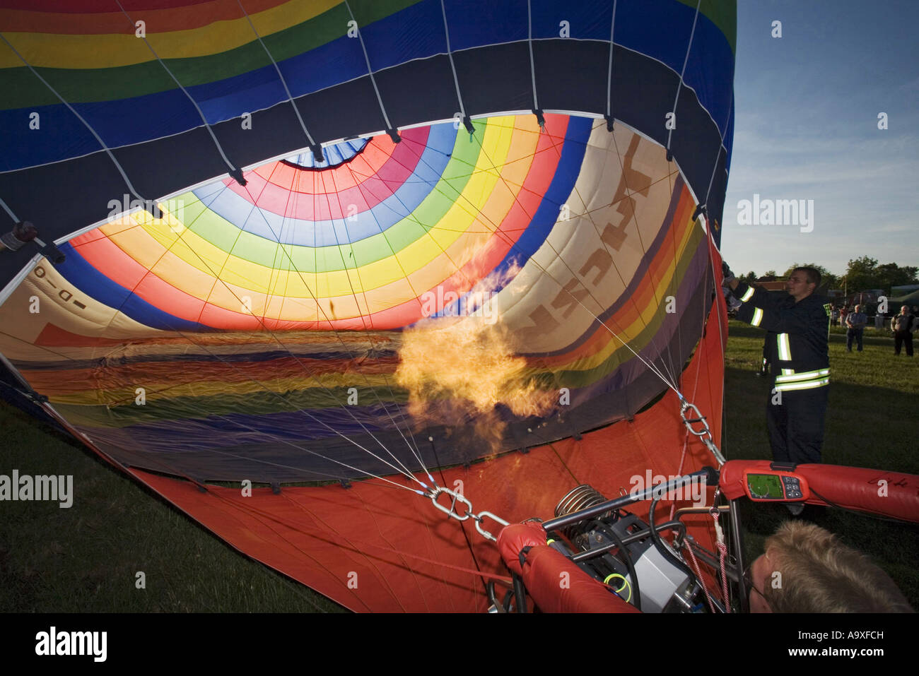 Multicolored hot air balloon interior hi-res stock photography and ...