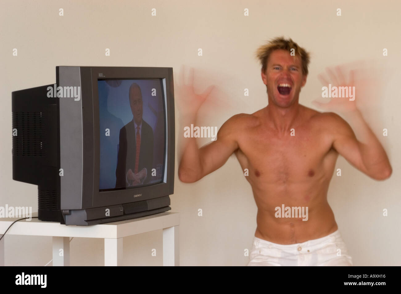 Men going crazy hi-res stock photography and images - Alamy