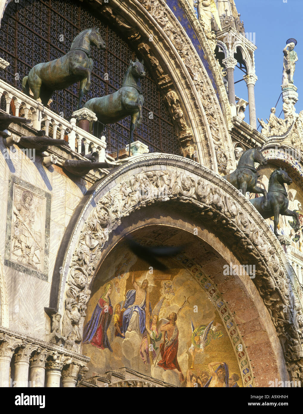FOUR HORSES CHRIST ENTHRONED IN PARADISE MOSAIC LOGGIA DEI CAVALLI ...