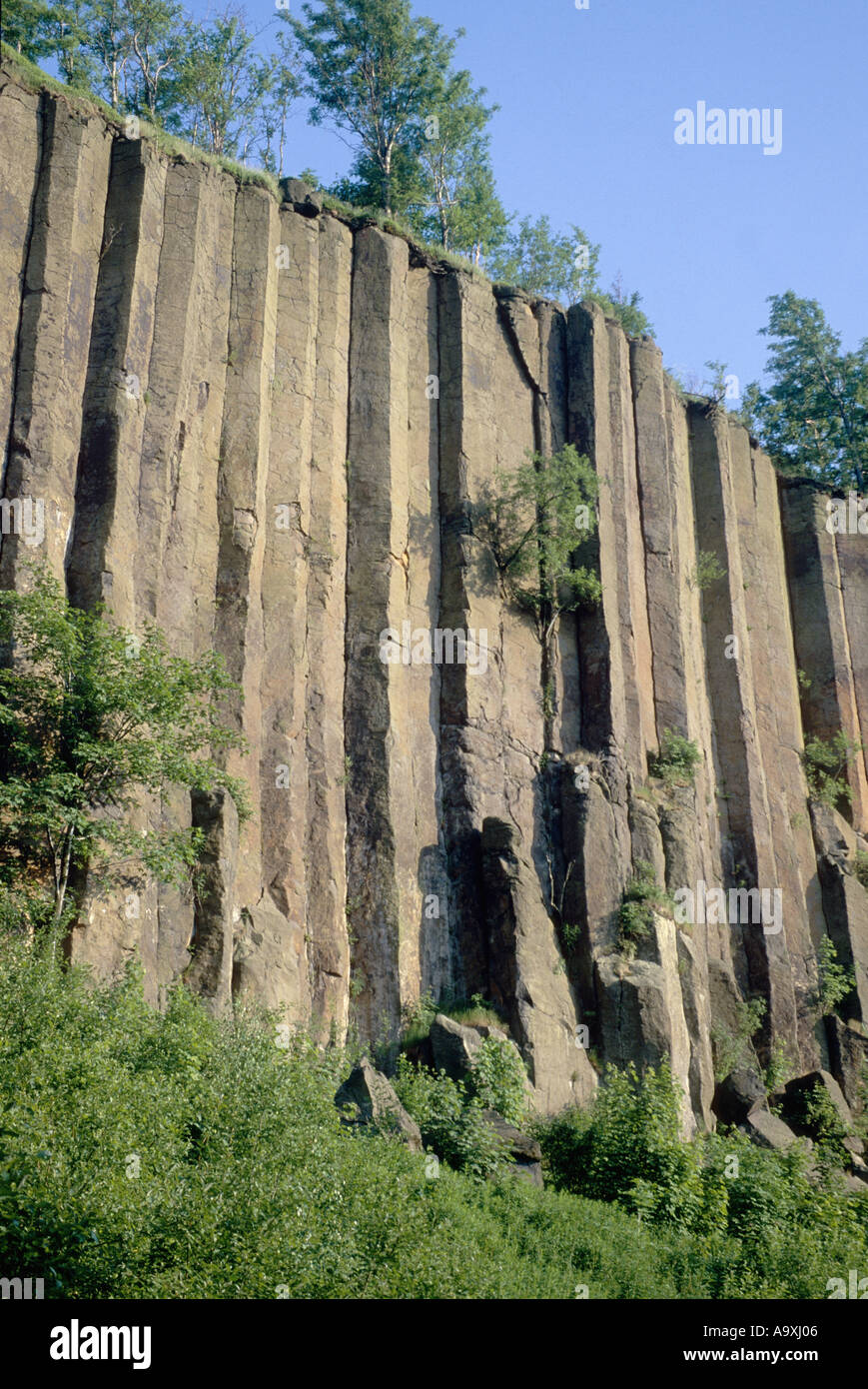 Basalt columns at the scheibenberg hi-res stock photography and images ...