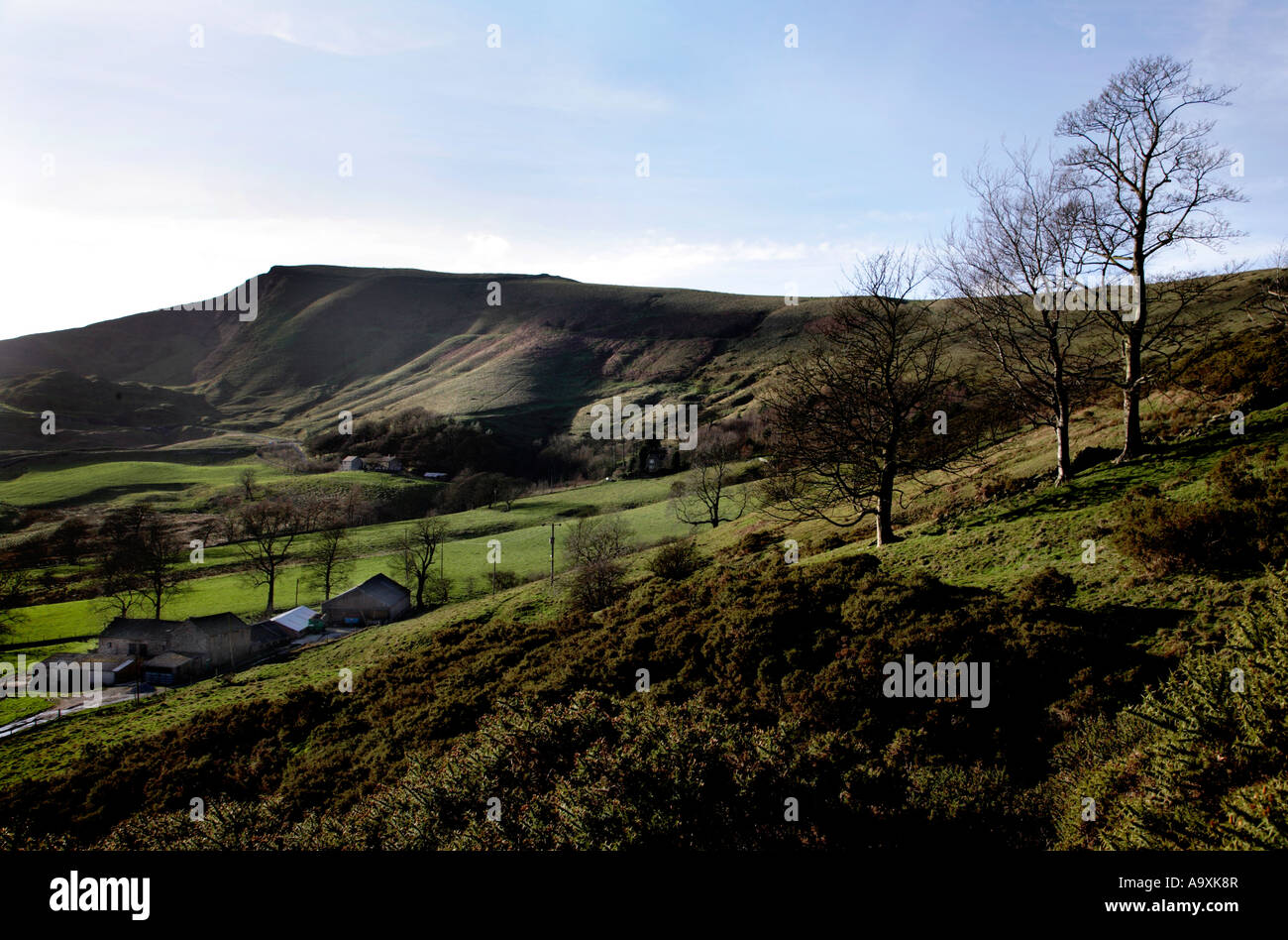 Mam Tor hill in the Peak District countryside Stock Photo - Alamy