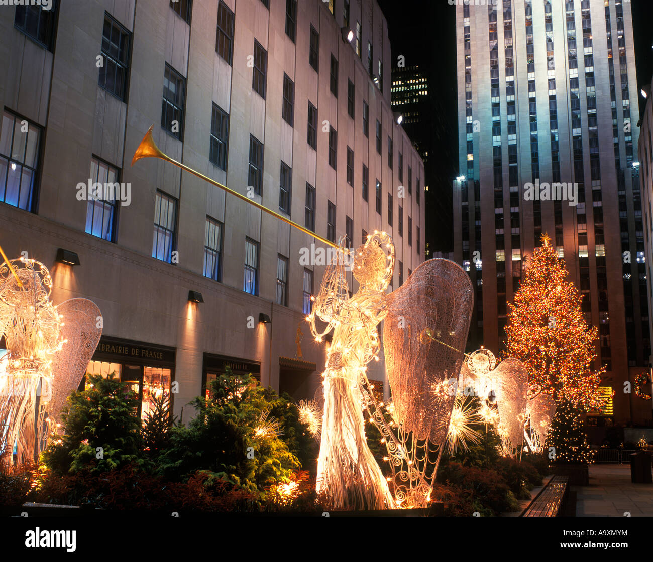 CHRISTMAS TREE ANGELS ROCKEFELLER CENTER (©RAYMOND HOOD 1939) FIFTH ...