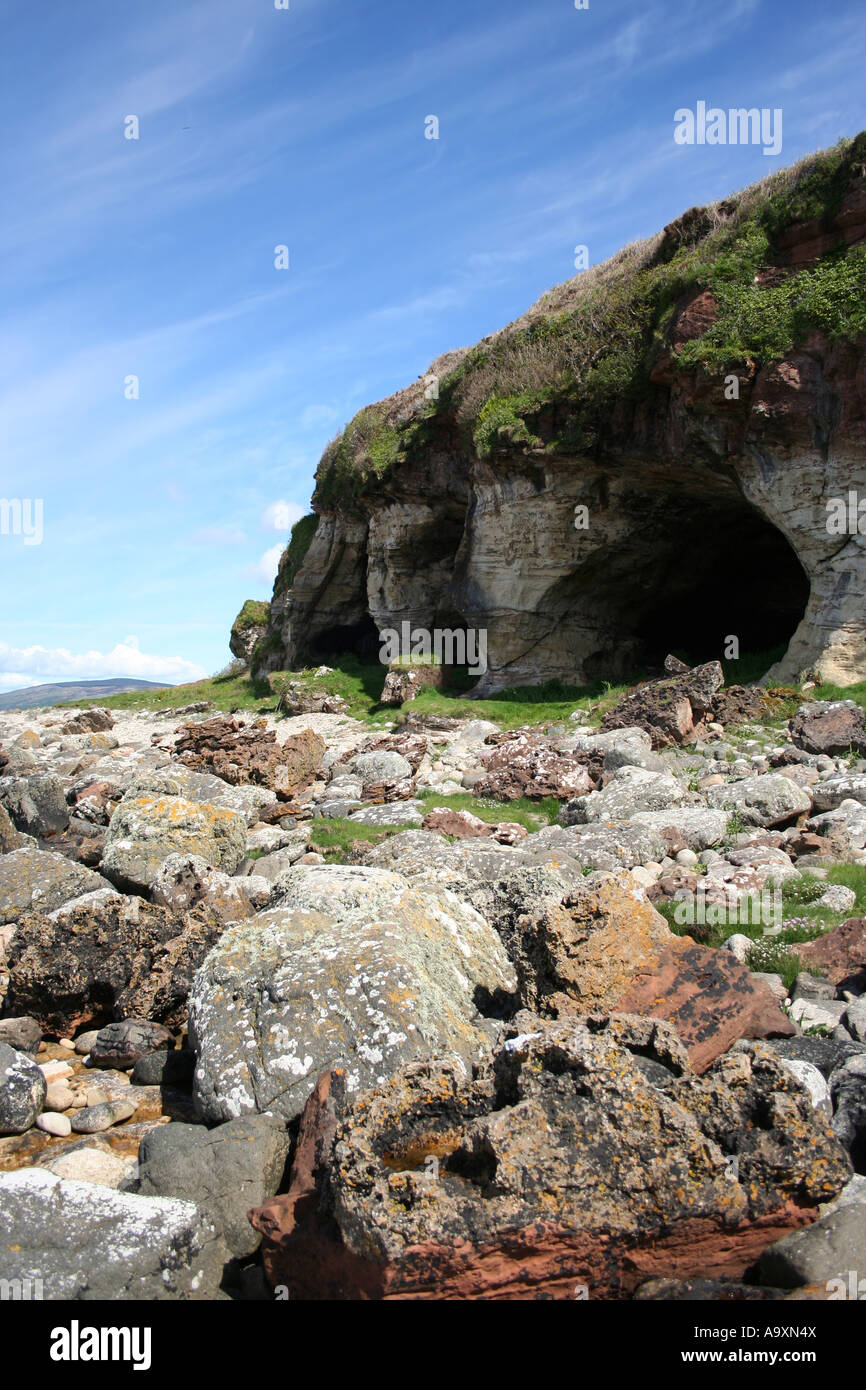 Kings Cave, west coast of Arran Scotland May 2007 Stock Photo - Alamy