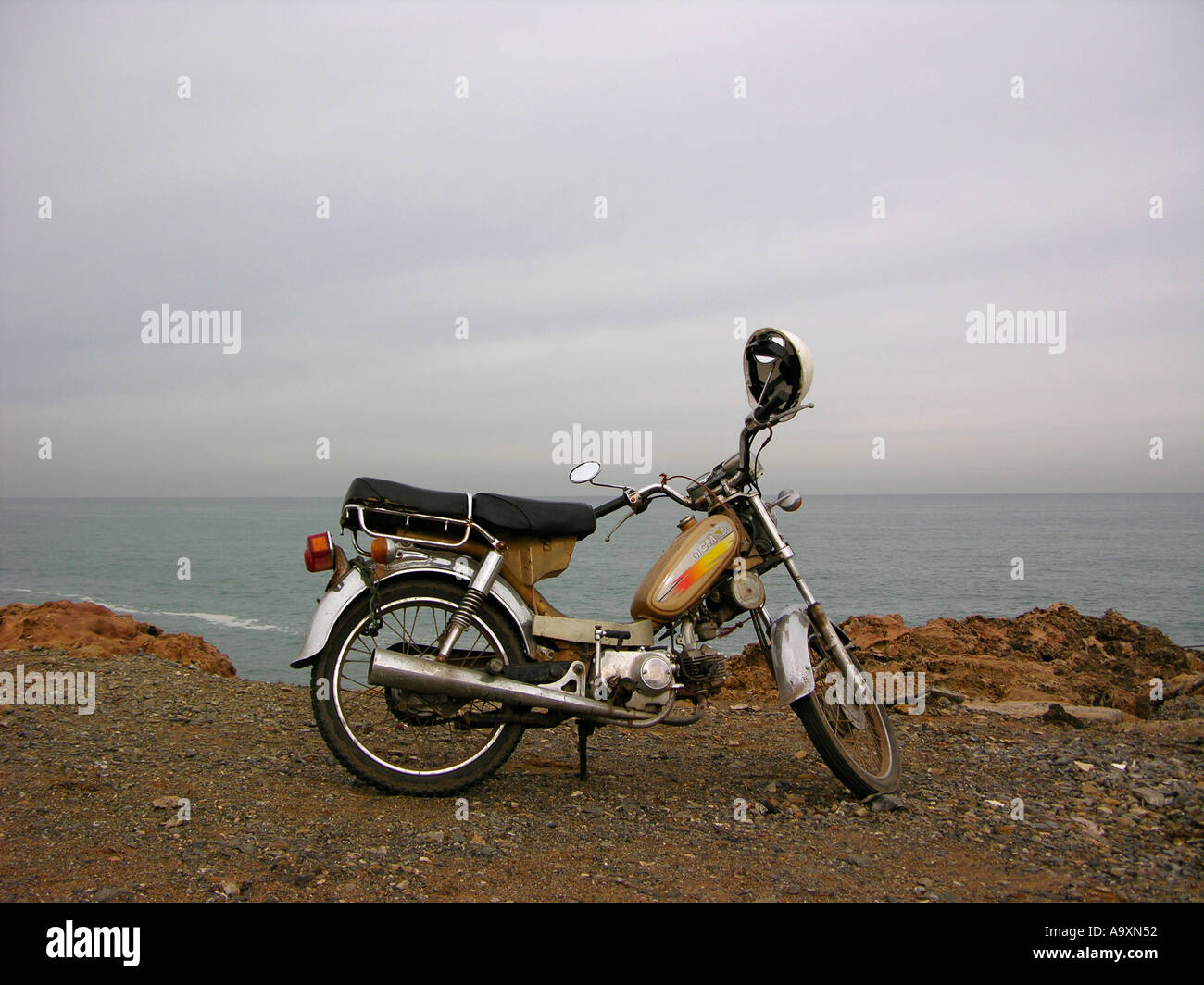 motor bike by the sea Stock Photo - Alamy
