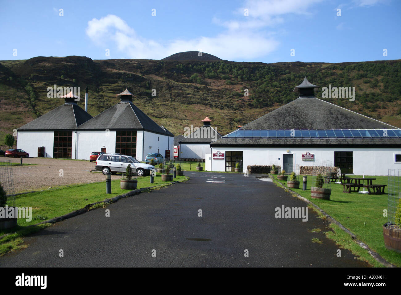 Arran distillery Lochranza Isle of Arran Scotland May 2007 Stock Photo ...