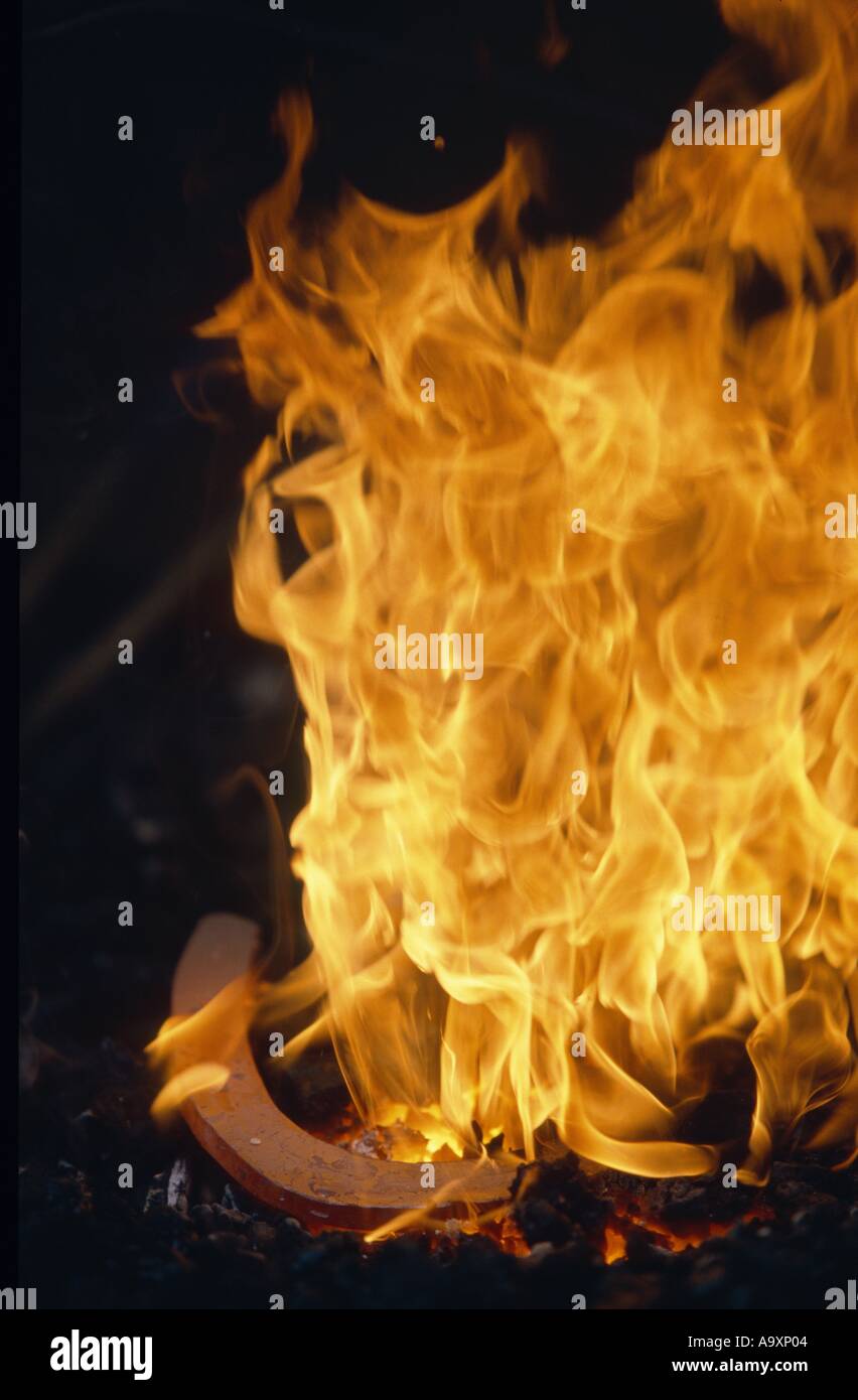 forging fires with wrought steels Stock Photo - Alamy