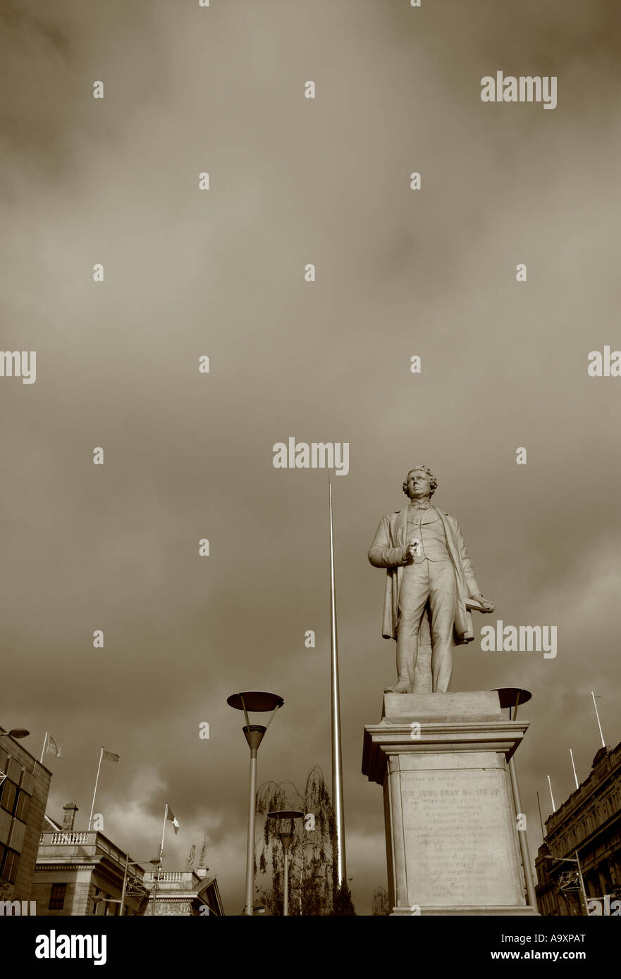 Sir John Gray Statue, Dublin, Ireland Stock Photo - Alamy
